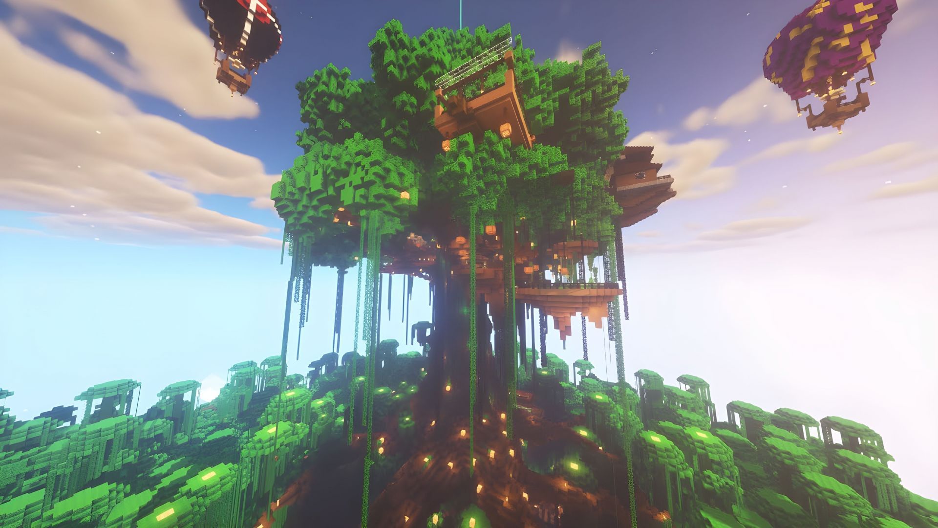 Minecraft Tree Houses Blueprints