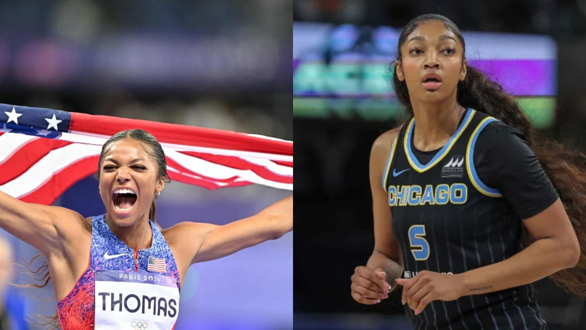 Angel Reese gushes over Gabby Thomas as they make an appearance at FNAA ...