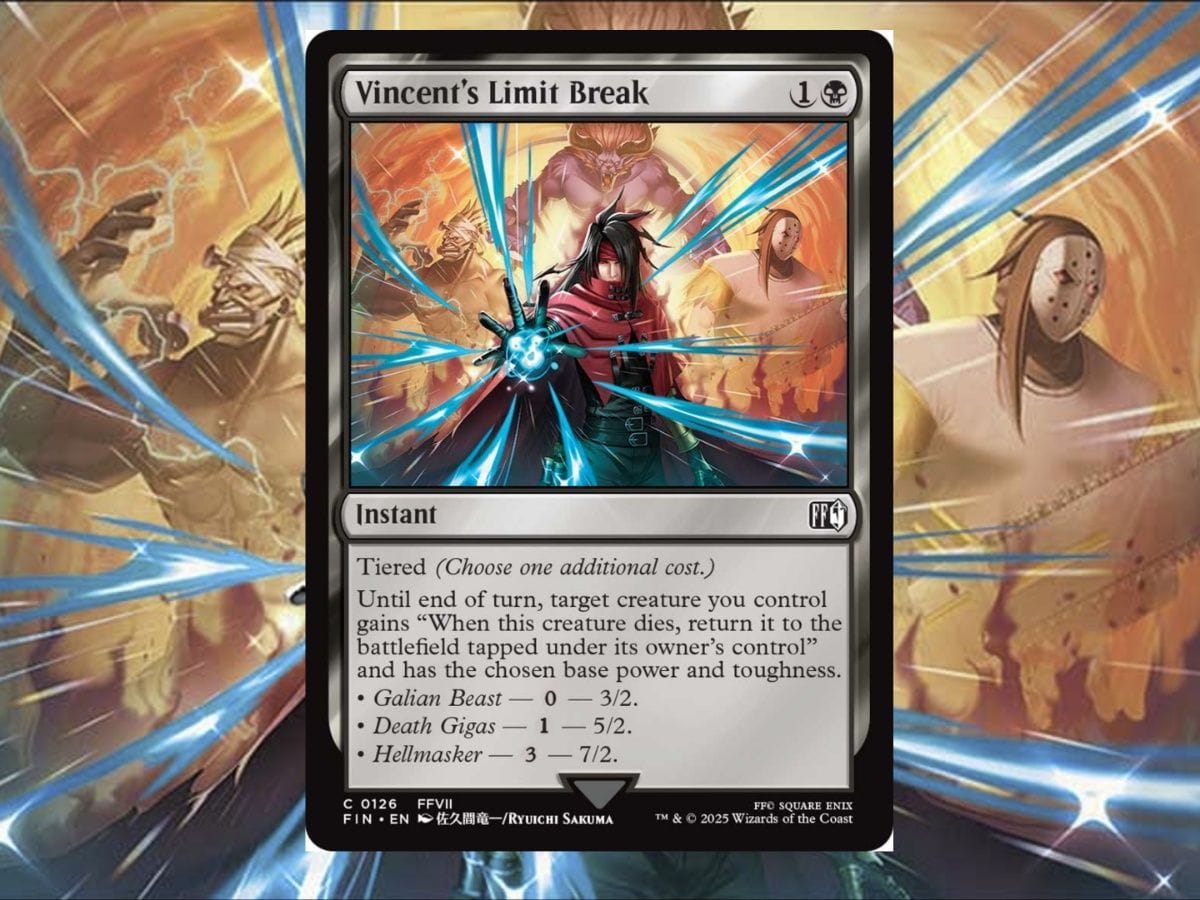 MTG Final Fantasy reveals incredibly powerful Limit Breaks for both Tifa and Vincent (Exclusive)