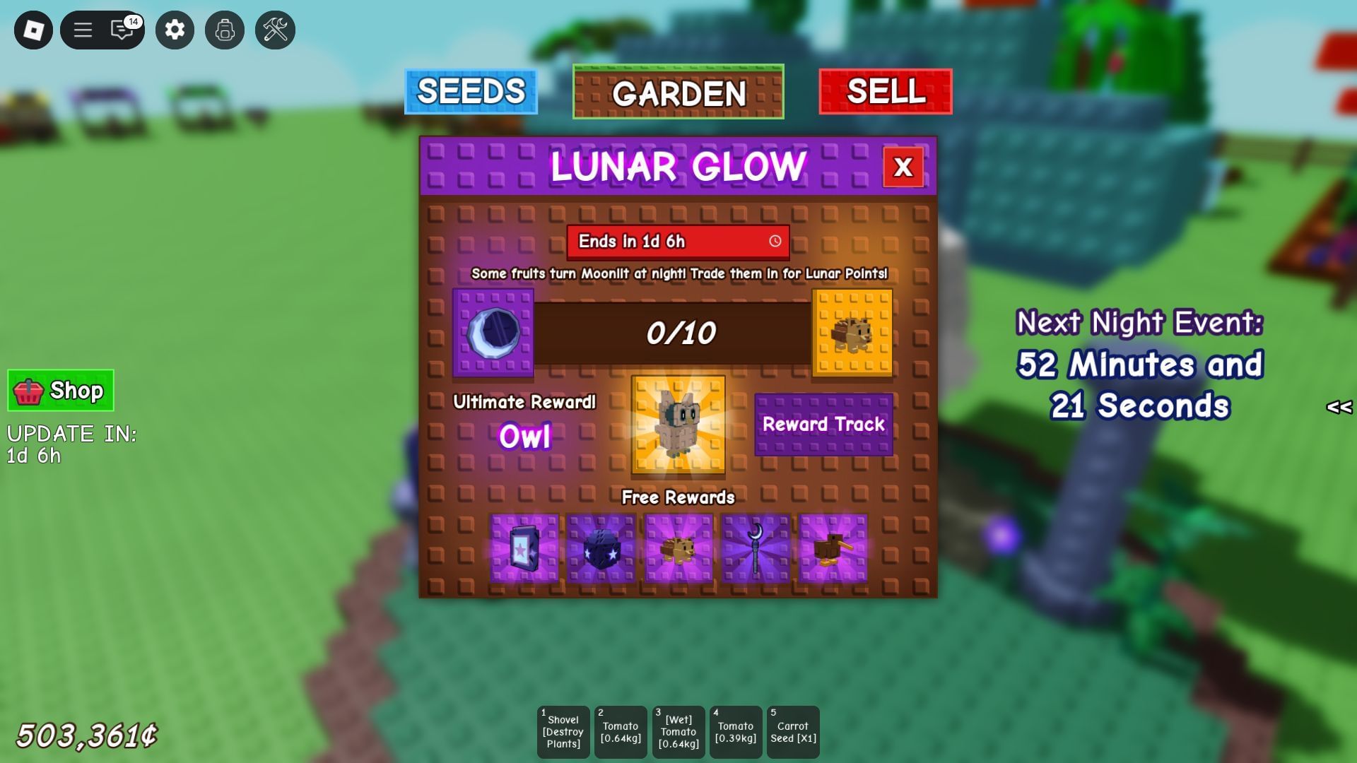 What does Moon Cat do in Grow a Garden?